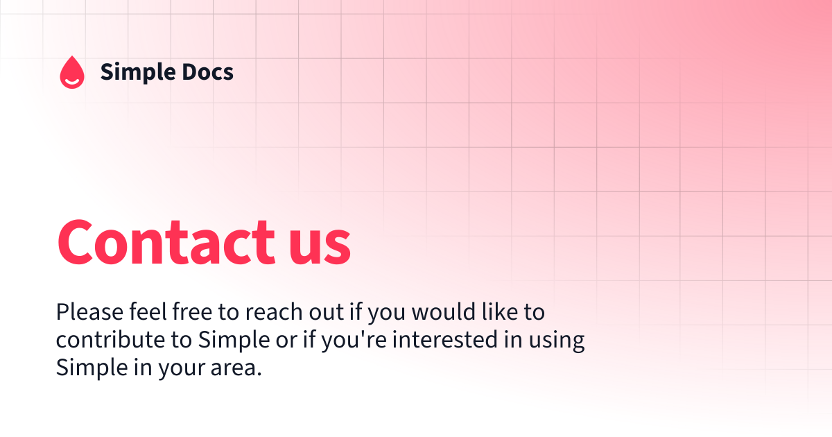 Contact us | Simple Docs